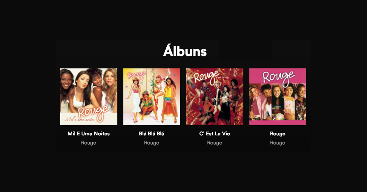 Discografia do Rouge já está disponível no Spotify • Marília Notícia
