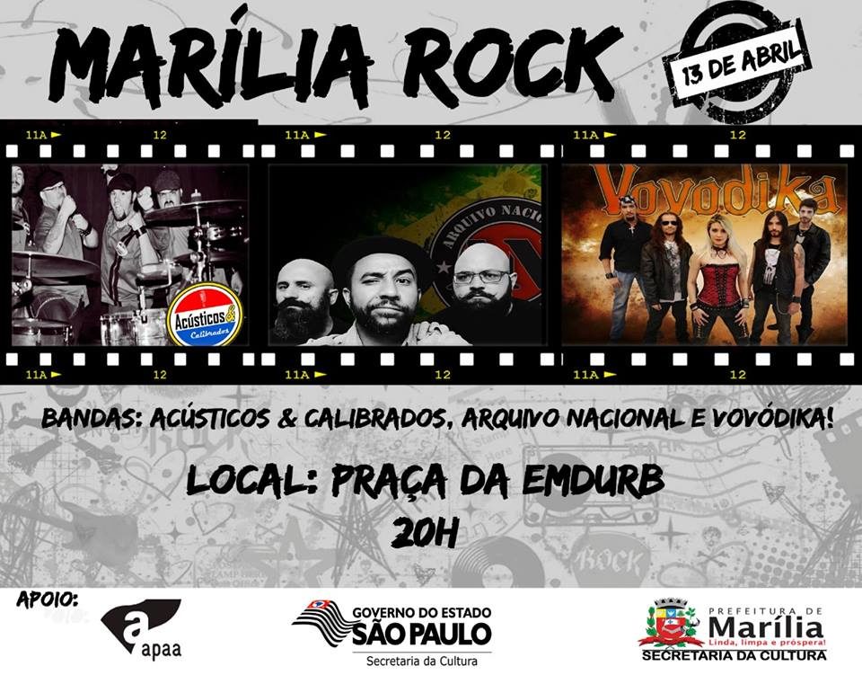 Marília Rock é destaque desta sexta-feira na Praça da Emdurb • Marília ...