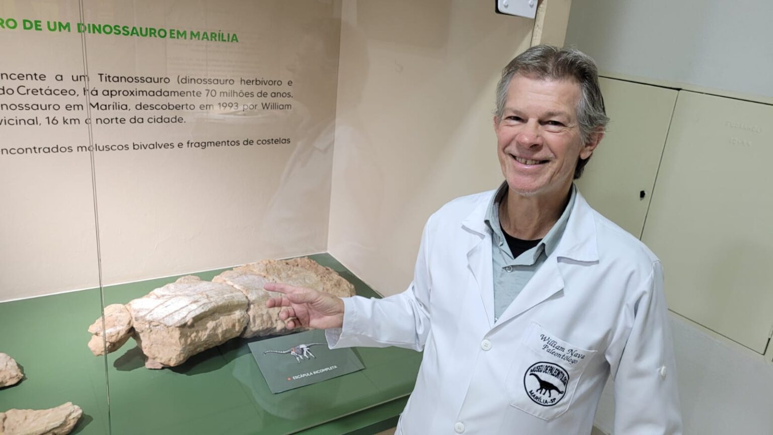 'Uma pedra que achei no meio do mato virou isso', lembra o paleontólogo ...